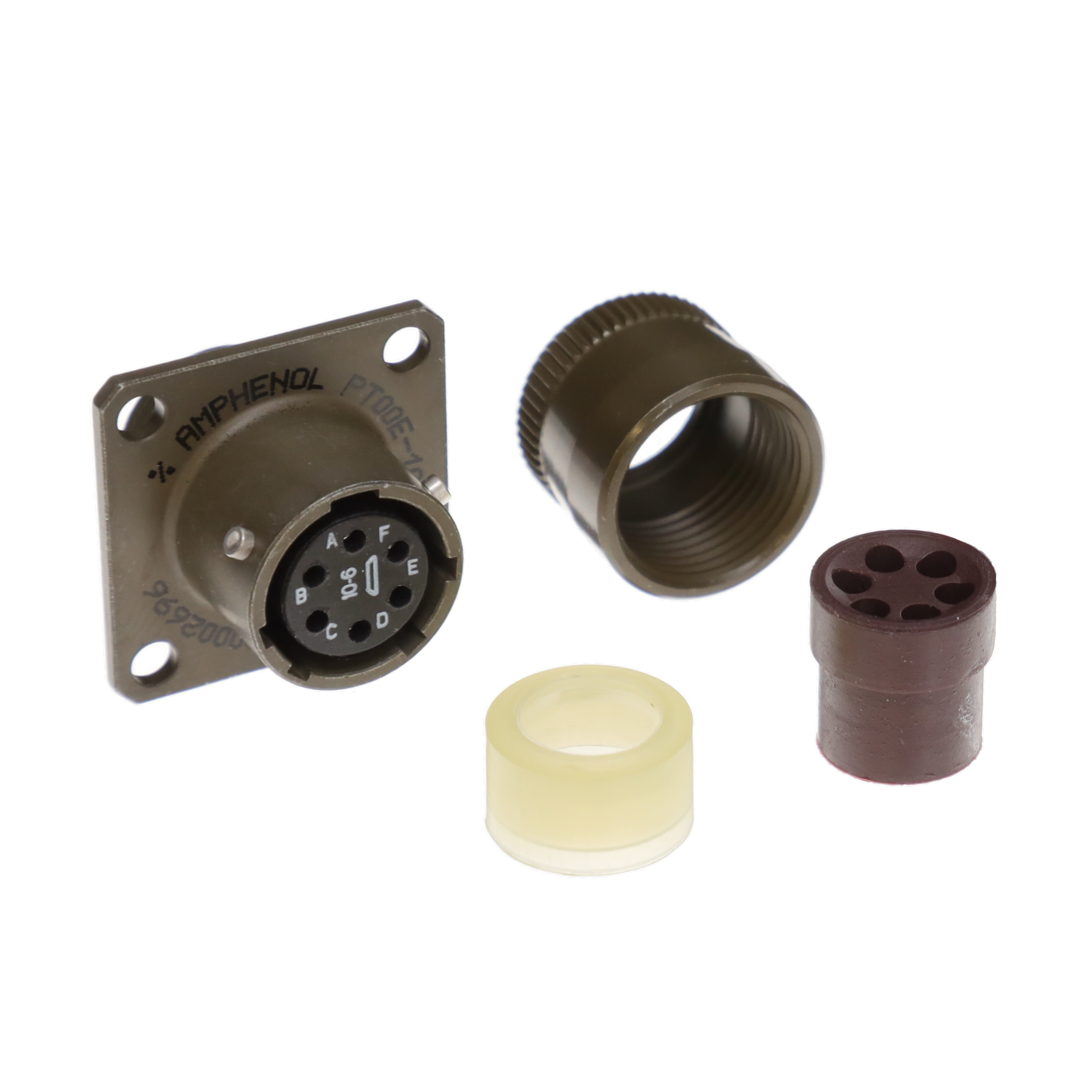 CONN RCPT FMALE 6P GOLD SLDR CUP PT00E-10-6S Amphenol Industrial ...