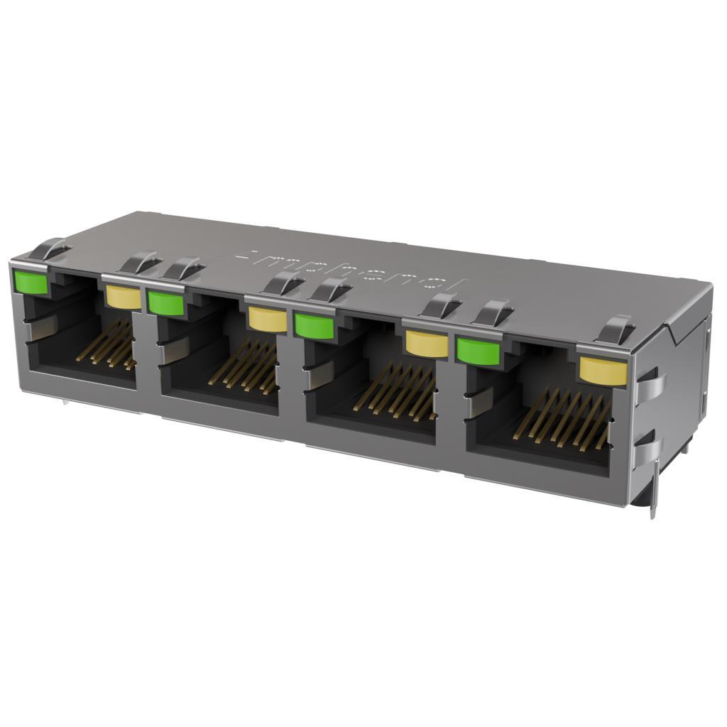 STANDARD PROFILE CAT5E RJ45 - 4 RJE584885111 Amphenol Communications ...