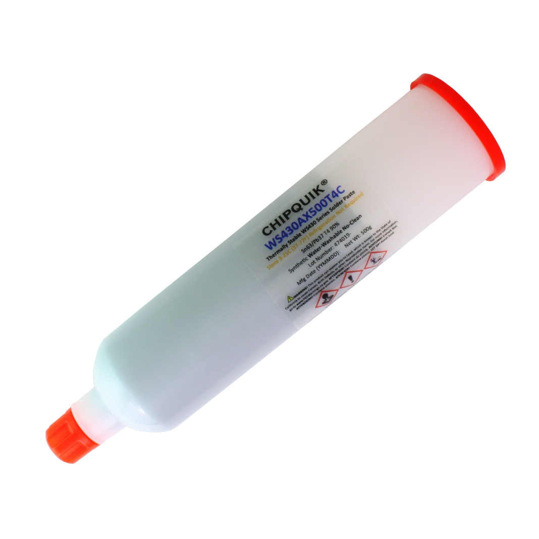 SOLDER PASTE SN63/PB37 T4 90% WA WS430AX500T4C Chip Quik Inc.製｜電子部品・半導体 ...