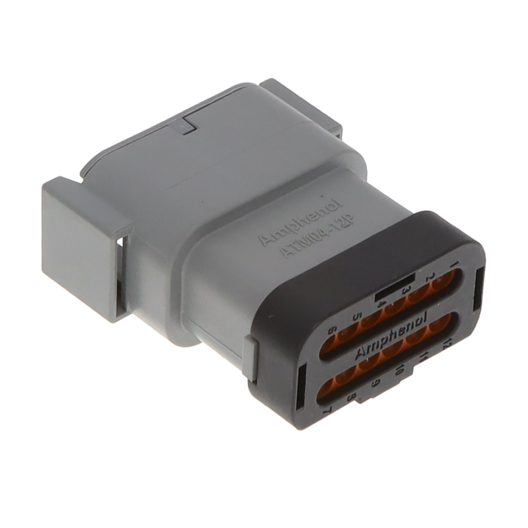 12 POSITION RECEPTACLE, PIN, KEY ATM04-12PA-SF1GY AMPHENOL SINE/TUCHEL製 ...